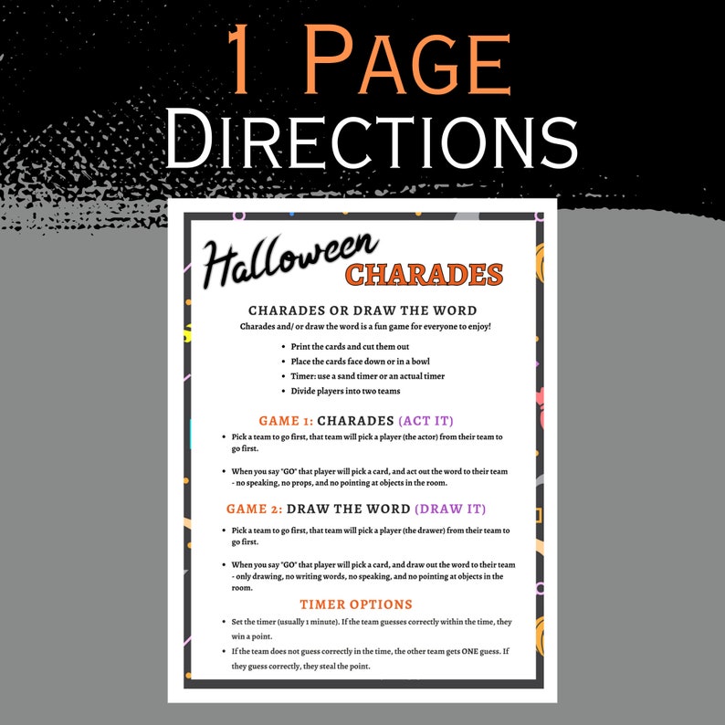 Halloween Charades| Charades for Kids| Halloween Games for Teens ...