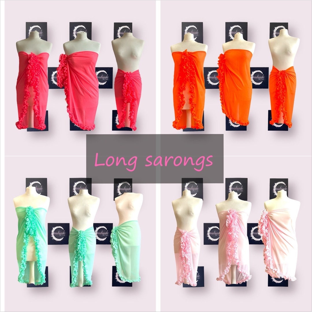 Long Ruffle Sarong Many Colours Available - Etsy UK