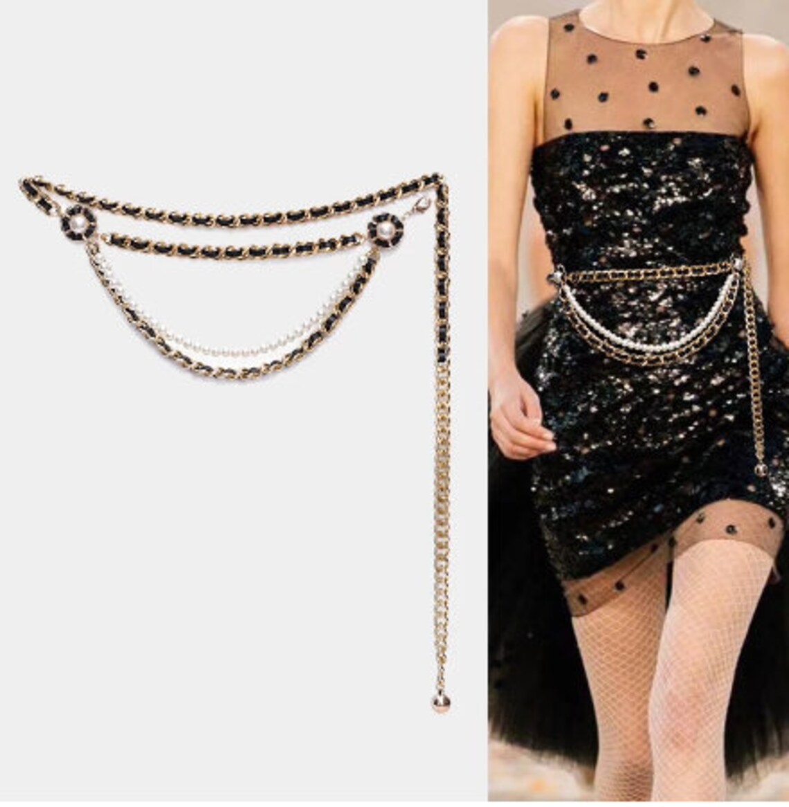 Luxury Brand Designer Metal Chain Belt for Women Bag Pendant Waist ...