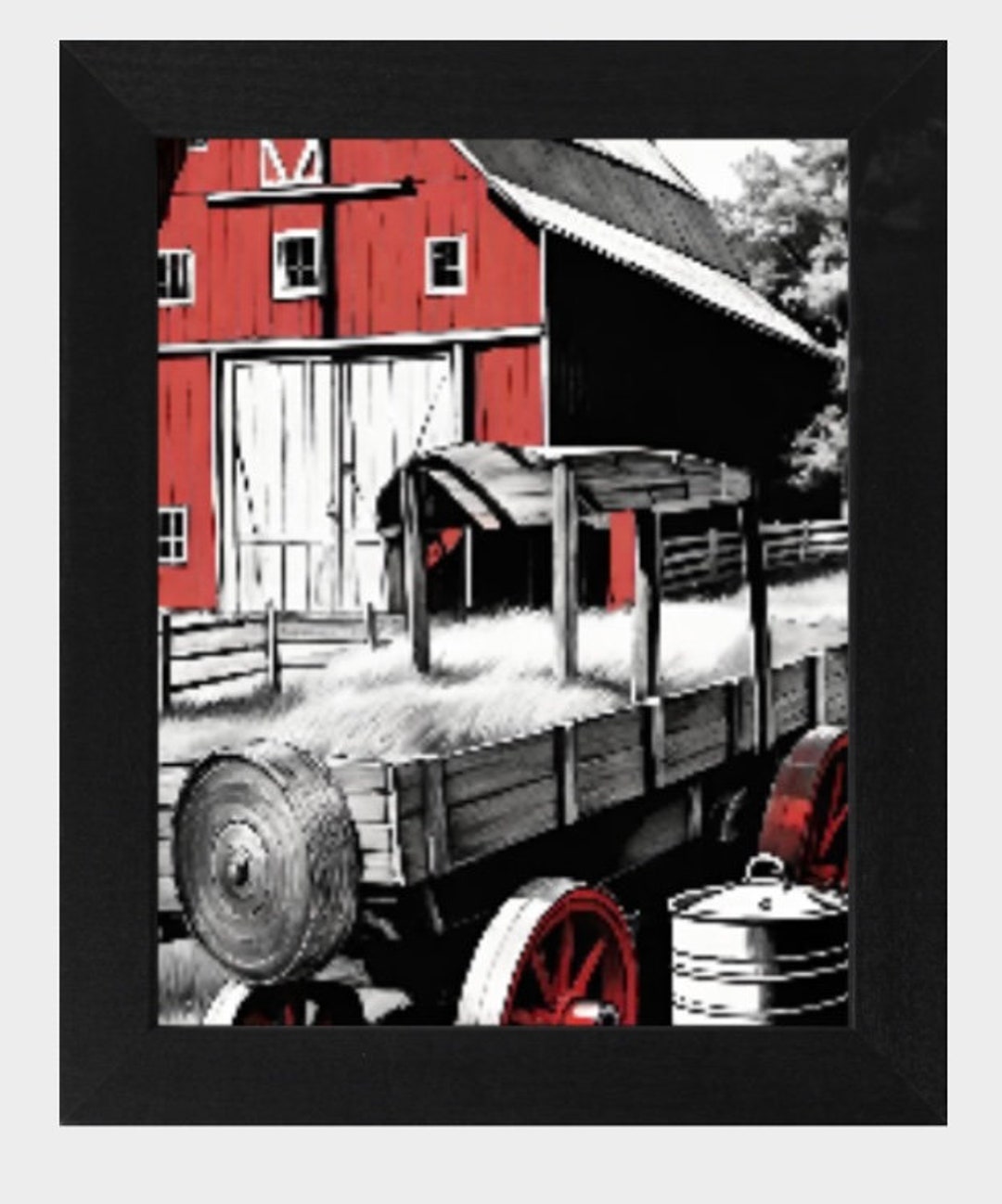 Unframed 8x10 Barn Print, Red Barn, Farmhouse Decor, Farmhouse Prints ...