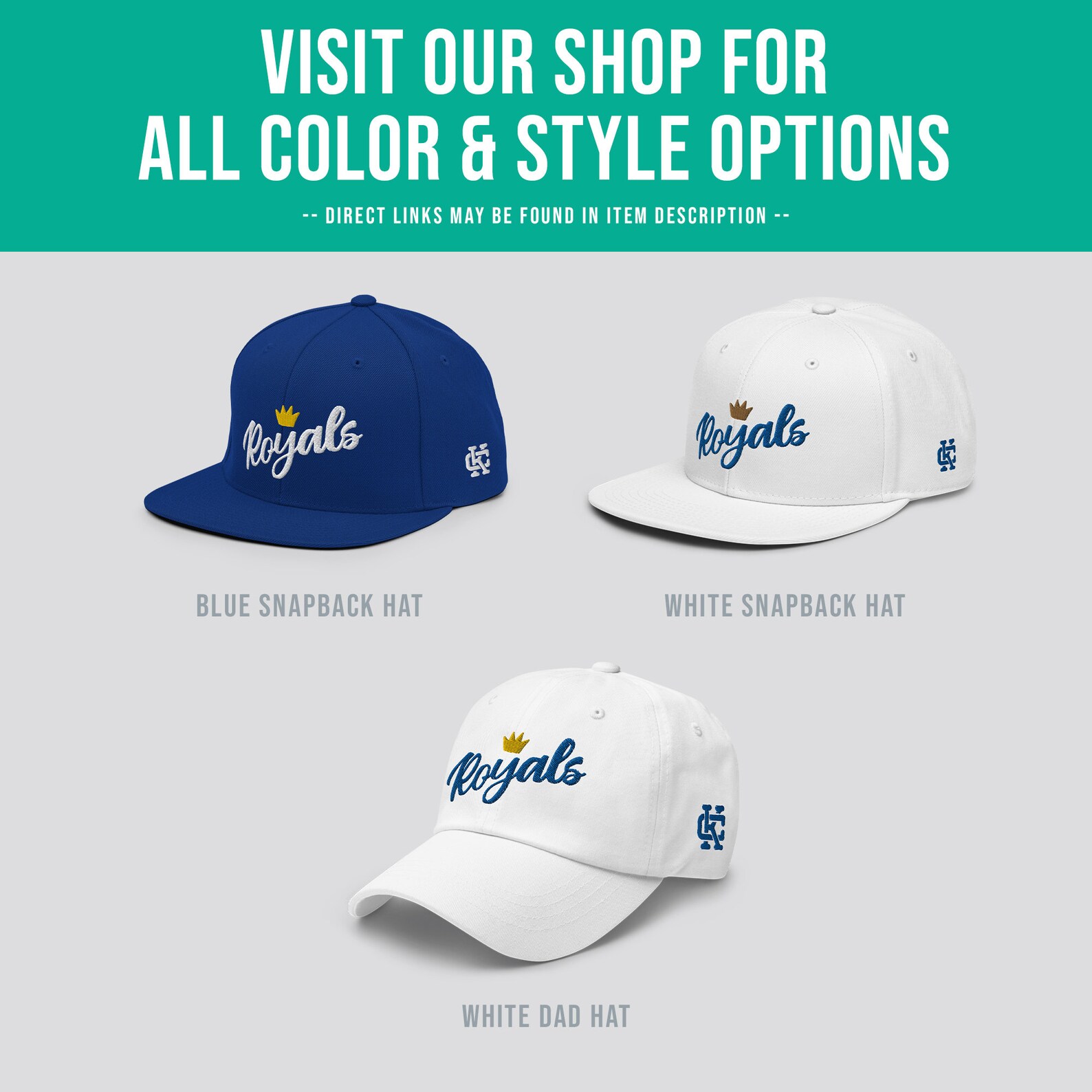 Kansas City Flower Crown Hat, KC Royals-inspired Headwear, Embroidered ...