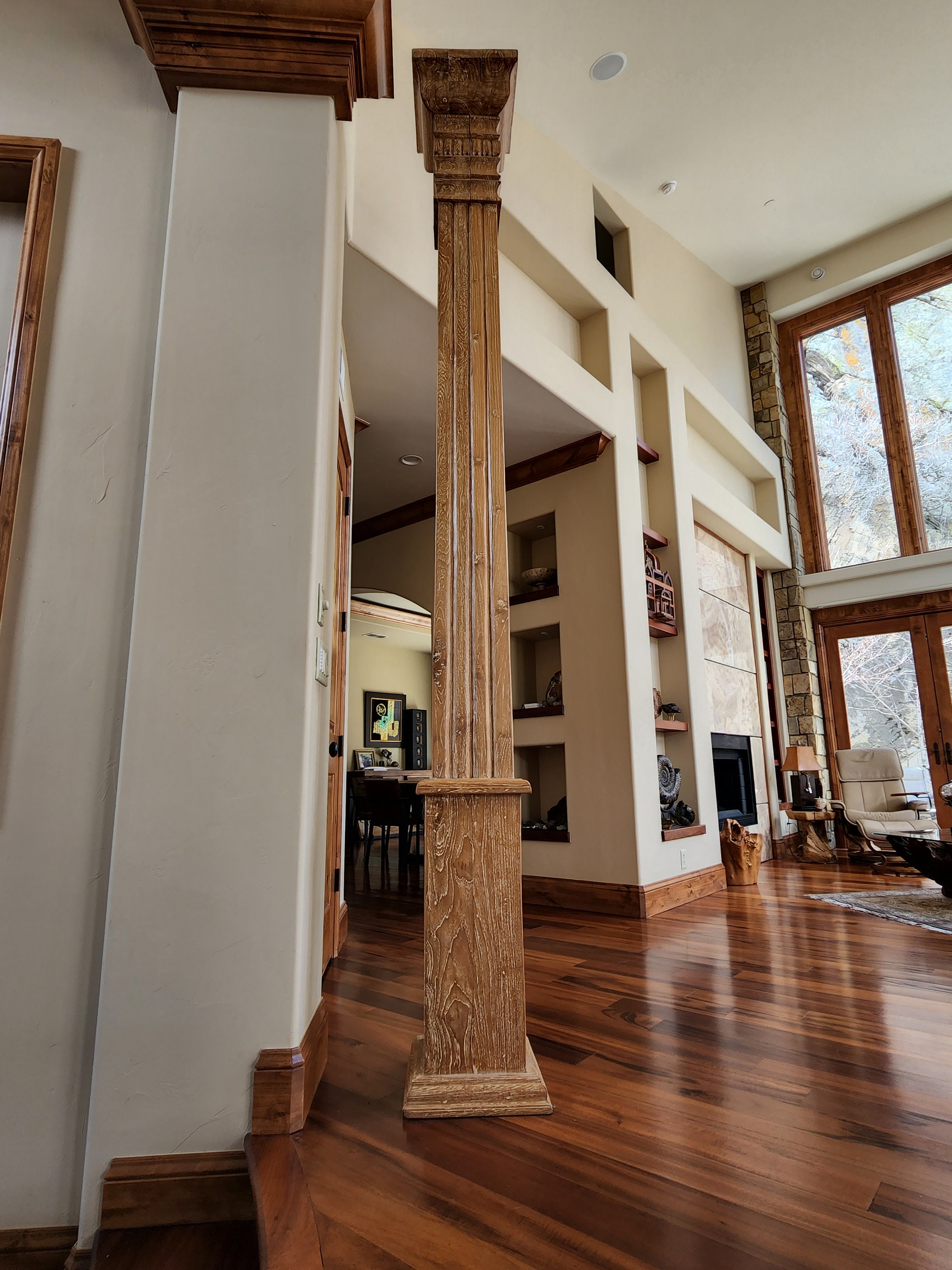 Decorative Teak Columns - Blonde - Etsy