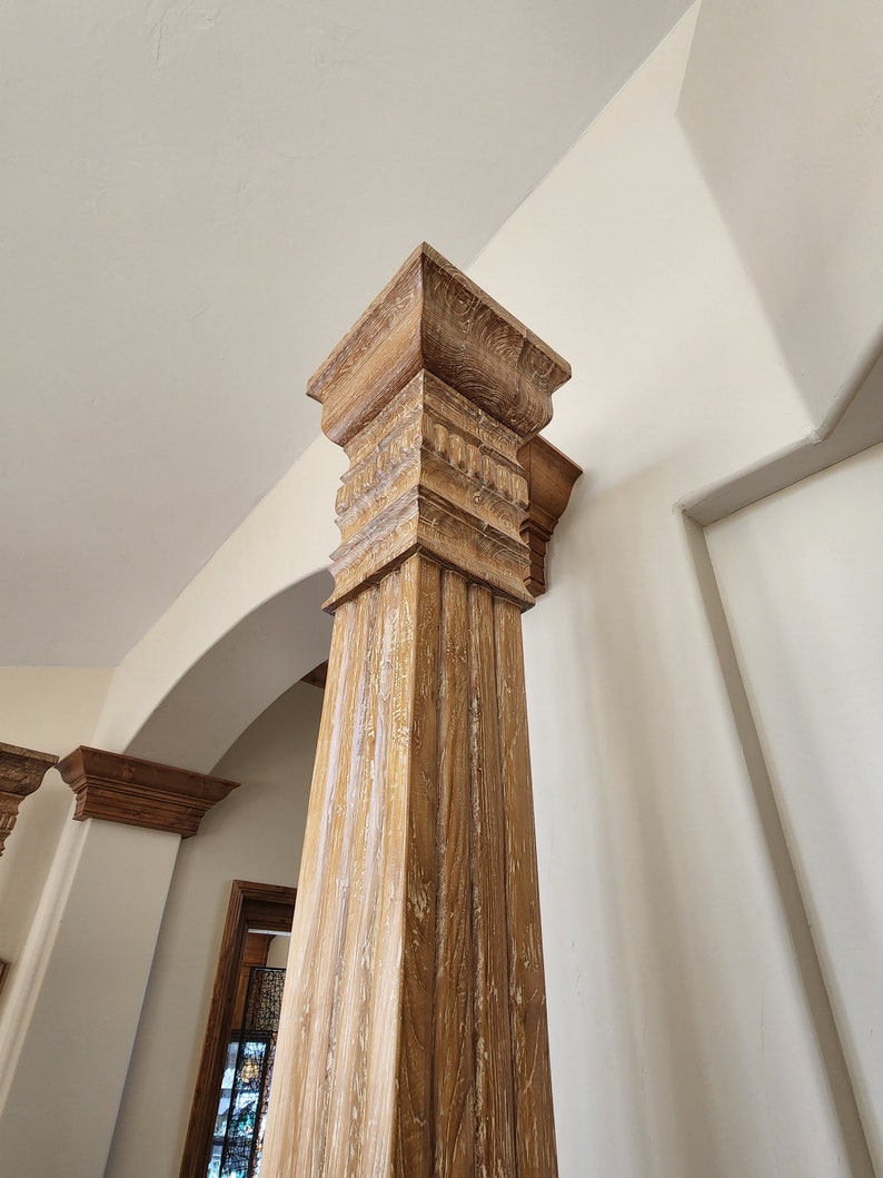 Decorative Teak Columns - Blonde - Etsy