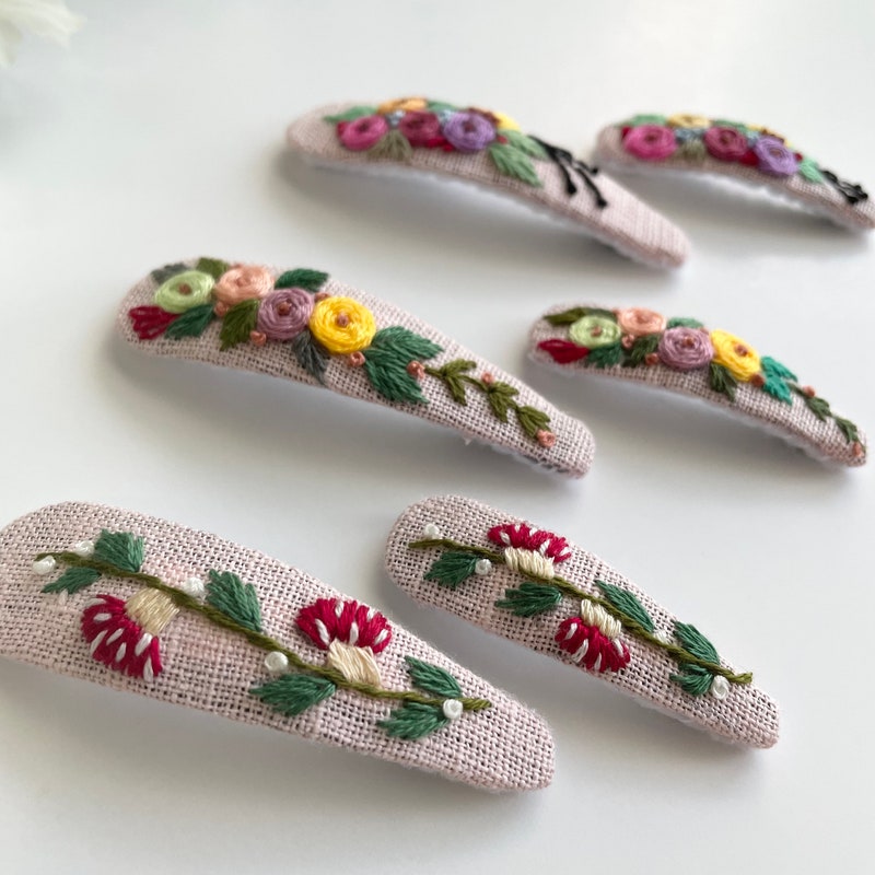 Embroidery Hair Clip - Etsy