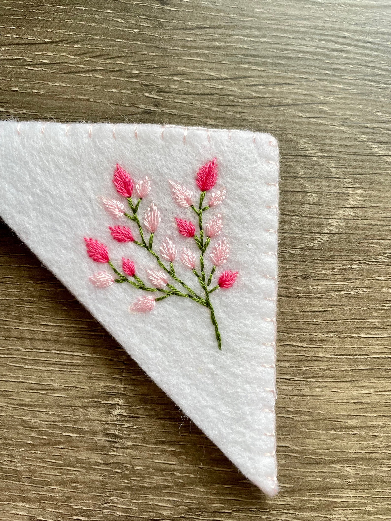 Floral Felt Corner Bookmark, Hand Embroidered Bookmarks, Book Lover ...
