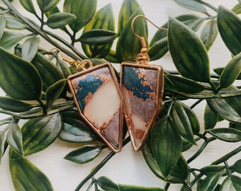 Stained Glass Polymer Clay Earrings - Etsy