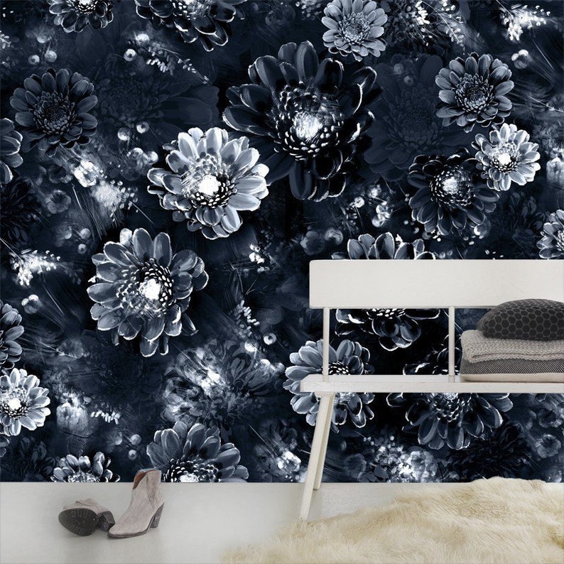 Moonlight Meadow Wallpaper - Etsy