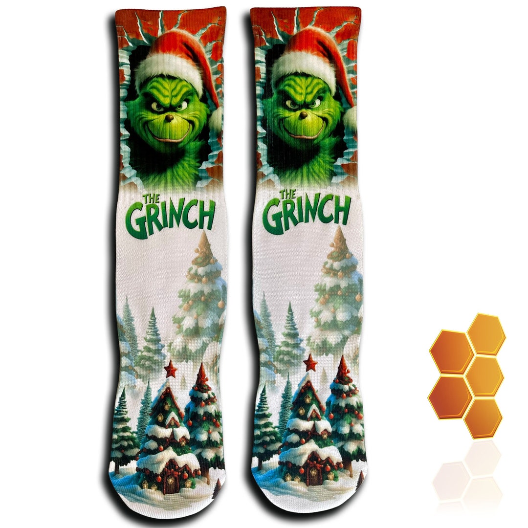 The Grinch Brick Socks - Etsy