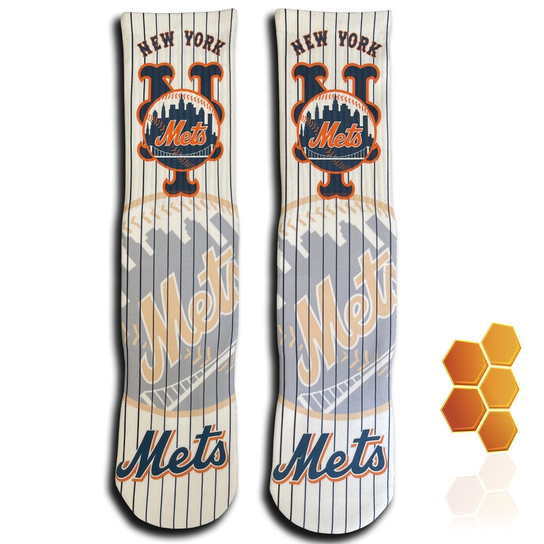 Mets Stripes Socks - Etsy