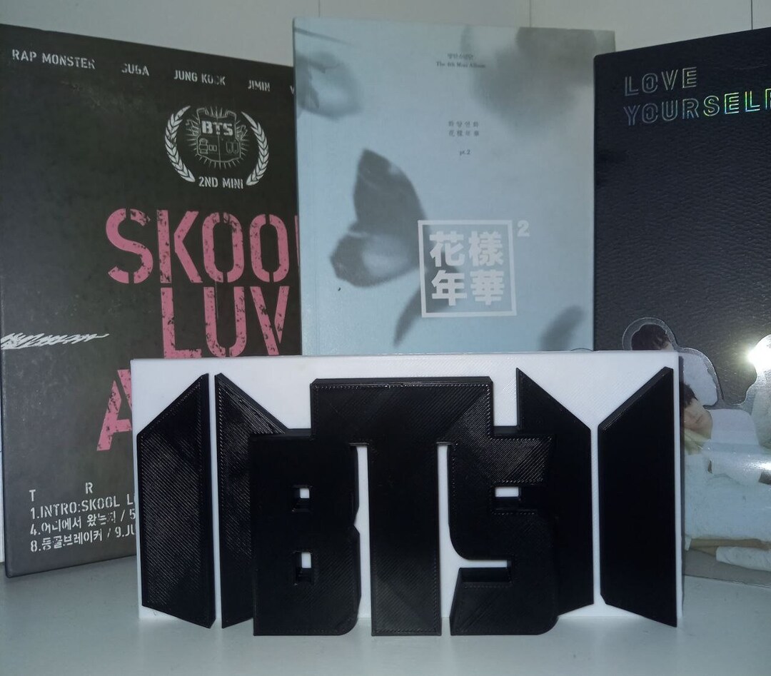 BTS KPOP LOGO Standee 3D Print Gift Idea Decoration Fan - Etsy