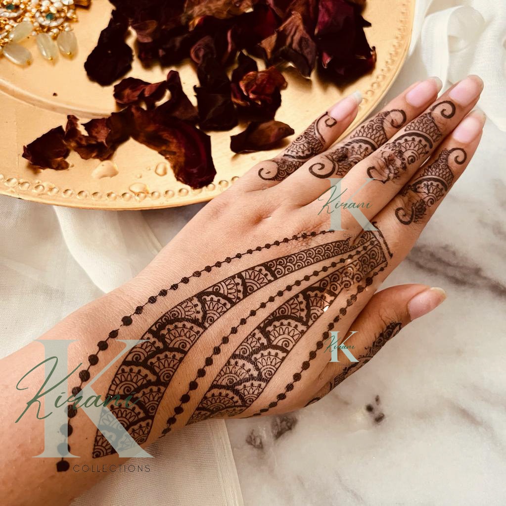 Henna/mehendi Instant Tattoo, Pre-made Design, Indian Pakistani Henna ...