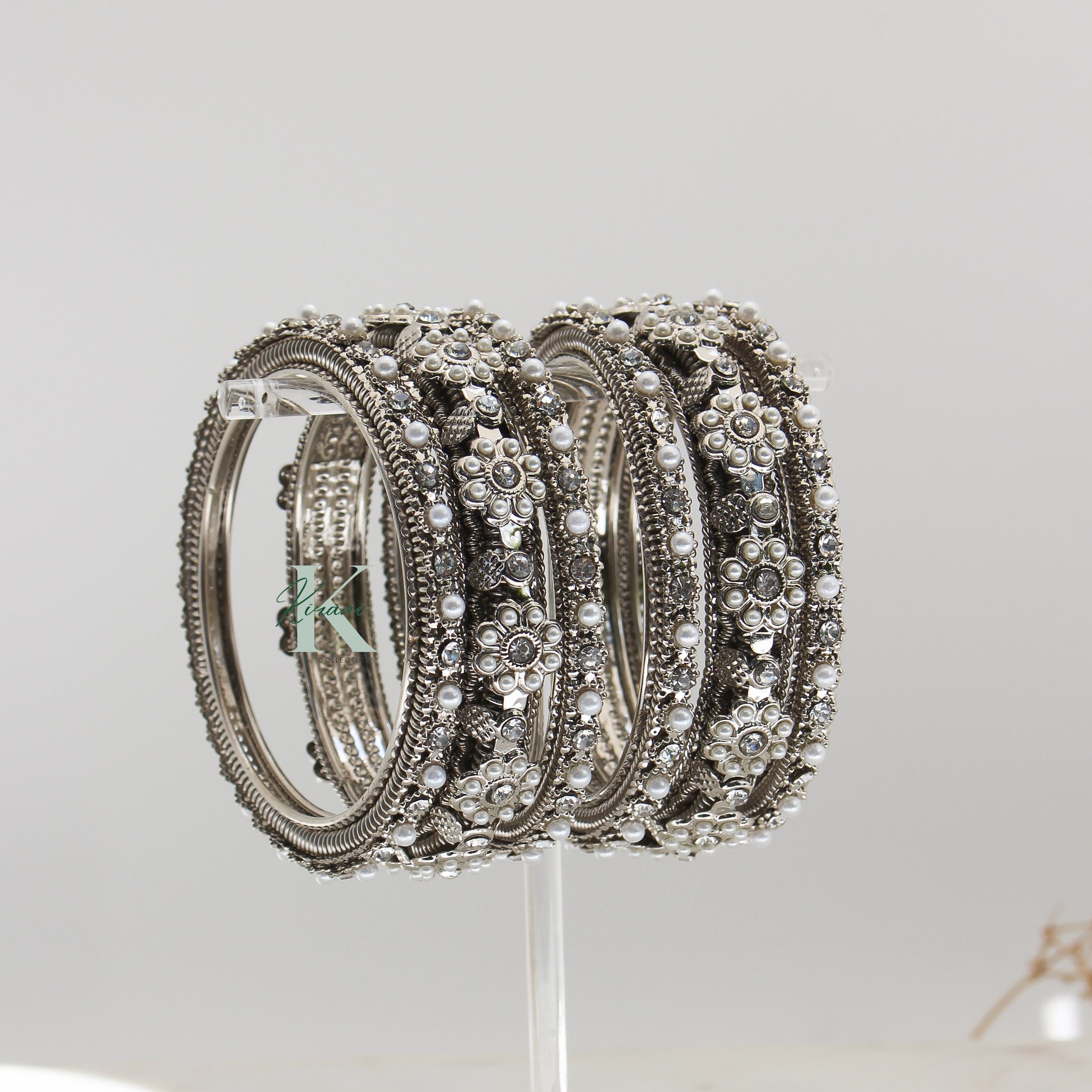 Indian Bangle Set , Silver Indian Bangles, Traditional Bangle Set ...