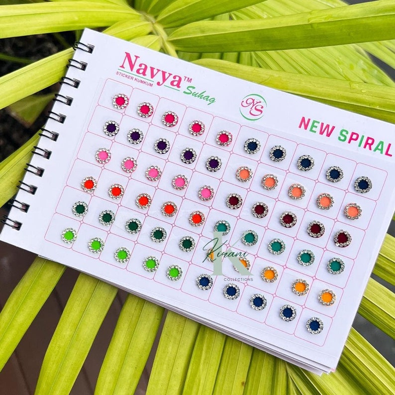 300 Stone & Velvet Bindis With Lots of Colours and Sizes, Bindi Book ...