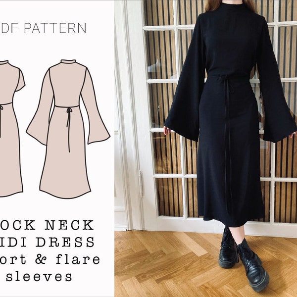 Short Dress Pattern - Etsy