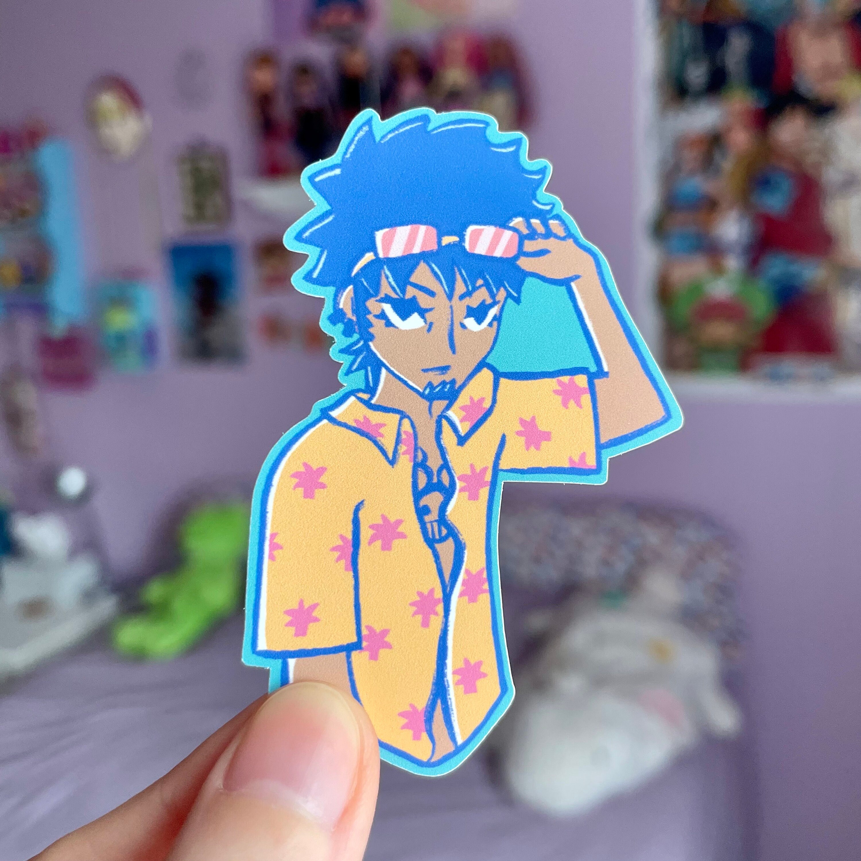 Holographic and Matte One Piece Nami and Trafalgar Law Stickers - Etsy