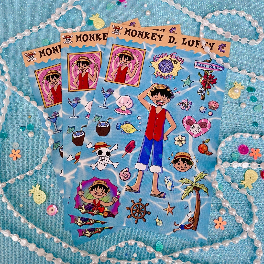 4.5in X 7in Monkey D. Luffy Holographic Sticker Sheet - Etsy