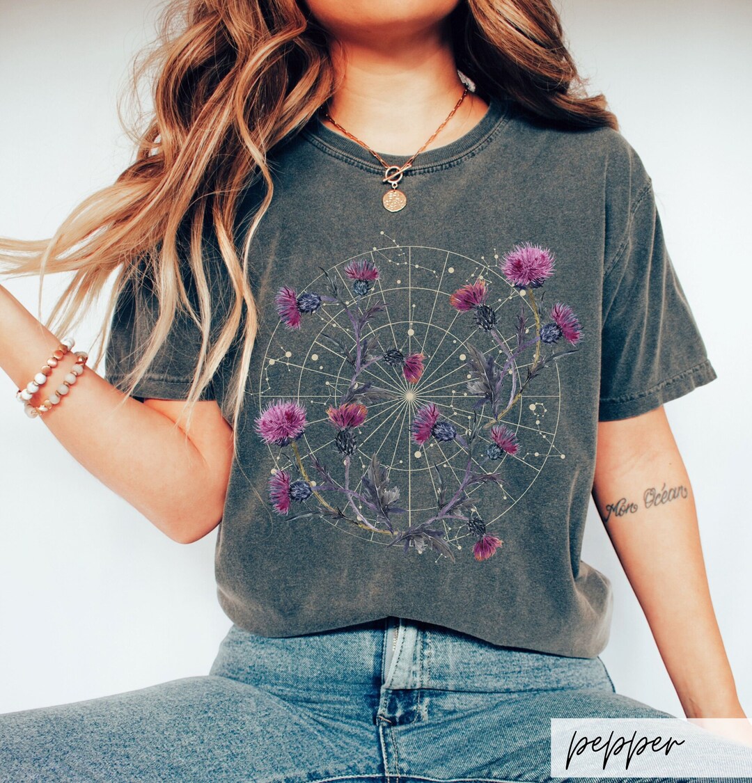 Comfort Colors Constellations Thistle Shirt: Artsy Astrology Tee - Etsy