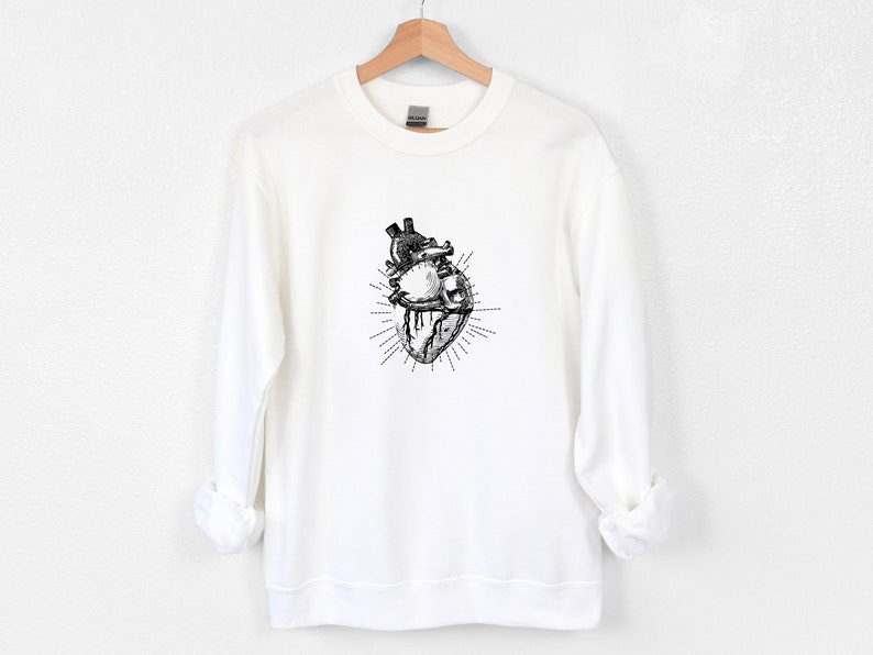 Anatomical Heart Sweater Human Heart Sweatshirt Valentines - Etsy