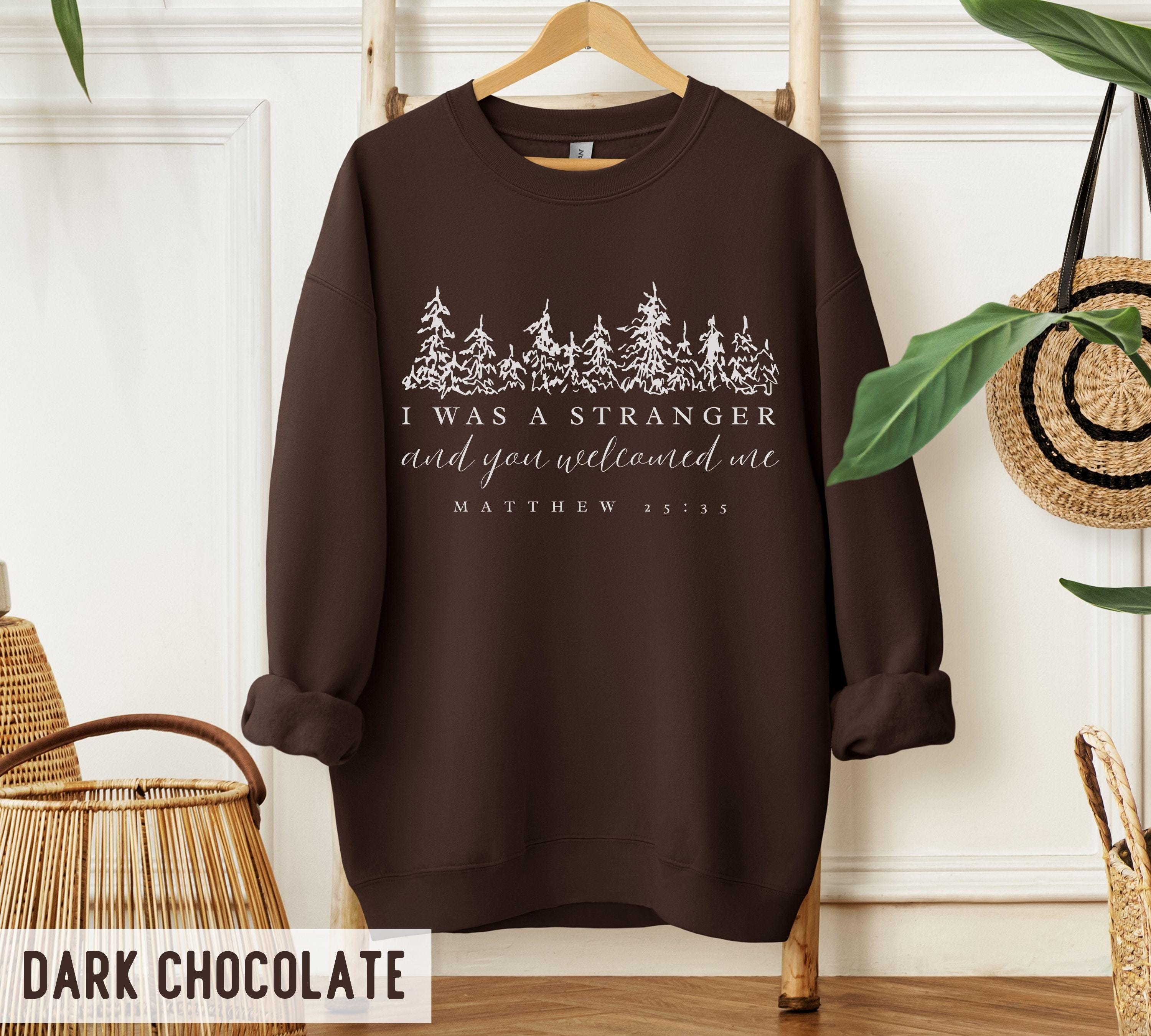 Welcome the Stranger Bible Verse Sweater: Pro Immigration Christian ...