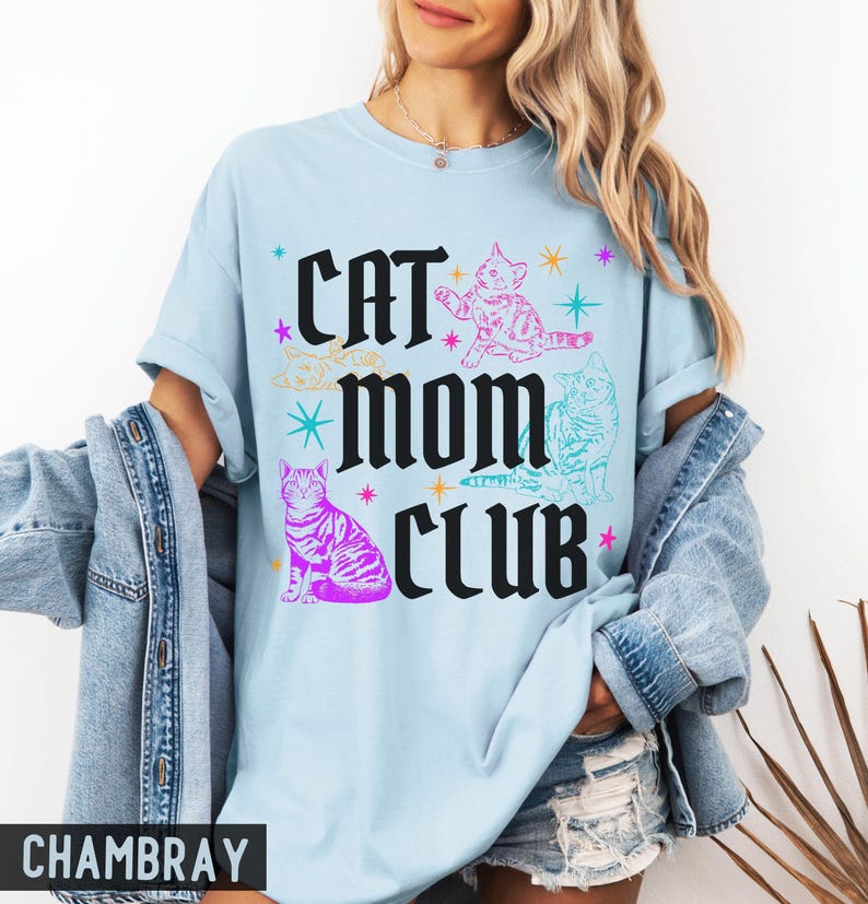 Pastel Goth Cat Mom Club Comfort Colors Tattoo Design Style Shirt - Etsy