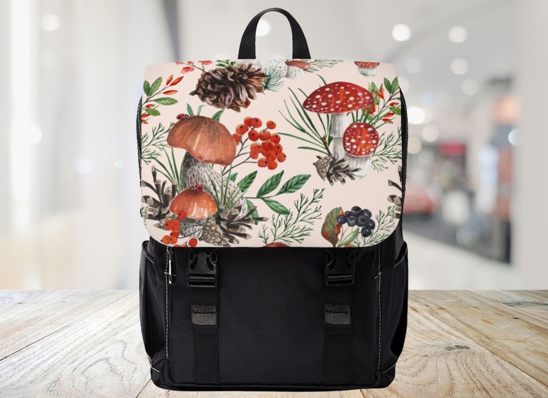Holiday Cottagecore Mushrooms Unisex Casual Shoulder Backpack - Etsy