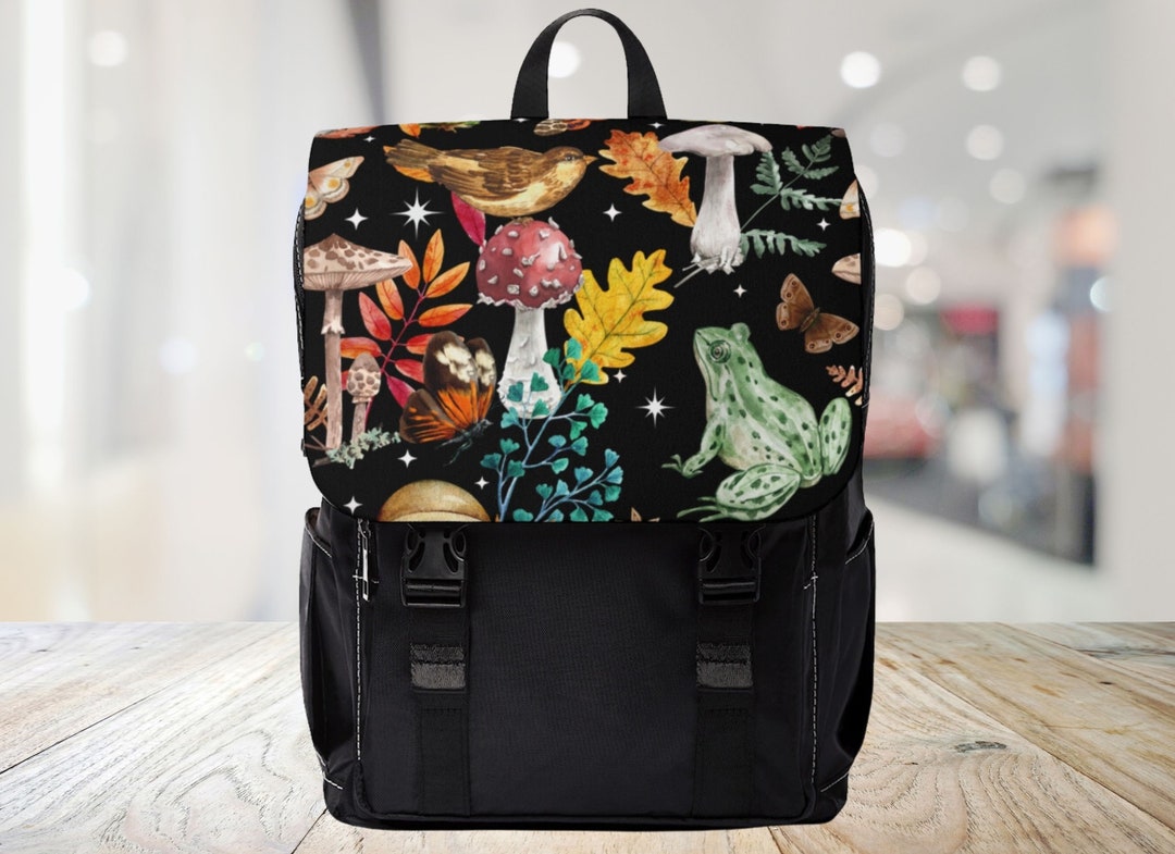 Celestial Cottagecore Frog Unisex Casual Shoulder Backpack, Witchy ...