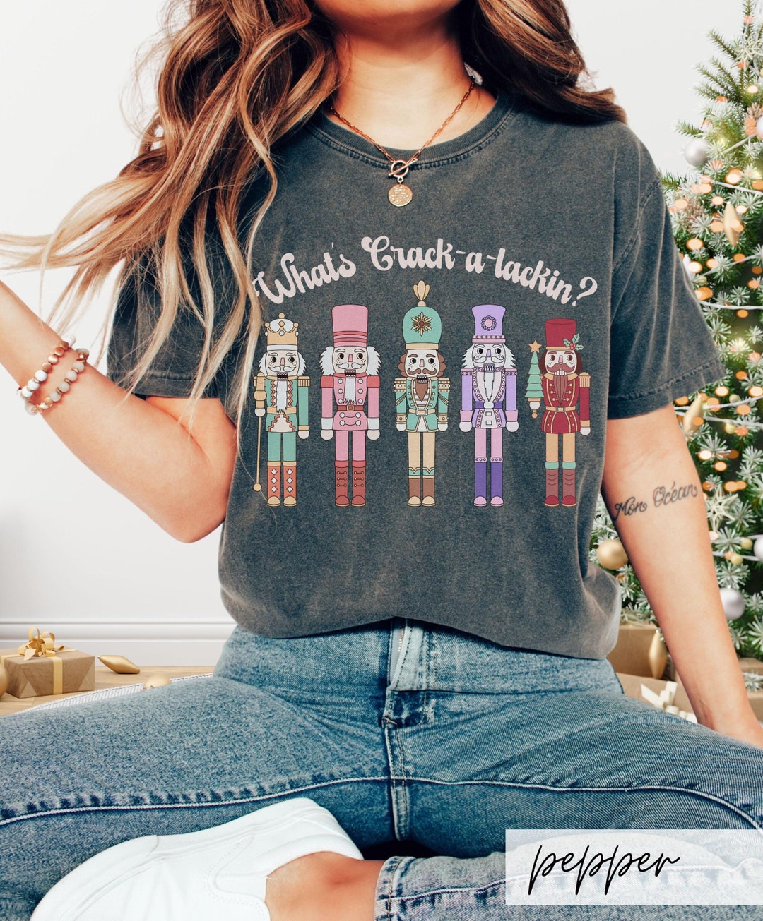 Comfort Colors What's Crack-a-lackin Shirt, Funny Retro Nutcracker ...