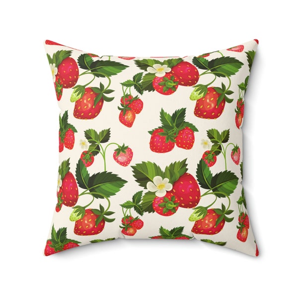 Strawberry Pillow - Etsy UK