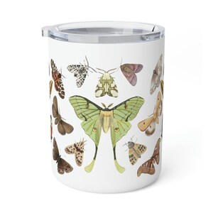 Moth Lover Insulated Travel Mug With Lid, Gremlincore Aesthetic Coffee ...