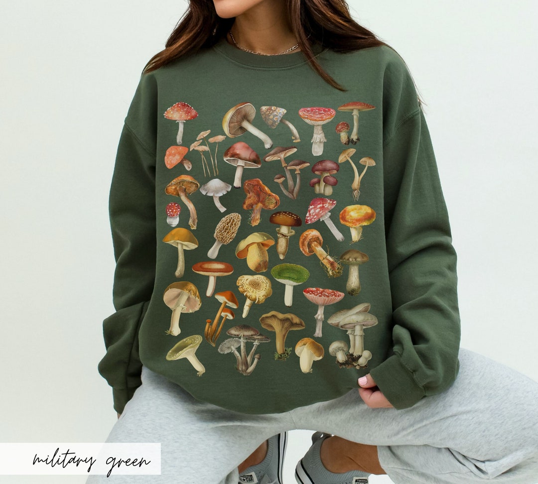 Mushroom Sweater, Artsy Cottagecore Fungi Forager Gift Idea, Cozy ...