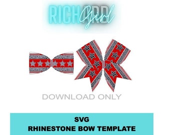 Cheer Bow Rhinestone Template SVG SAWTOOTH Design - Etsy