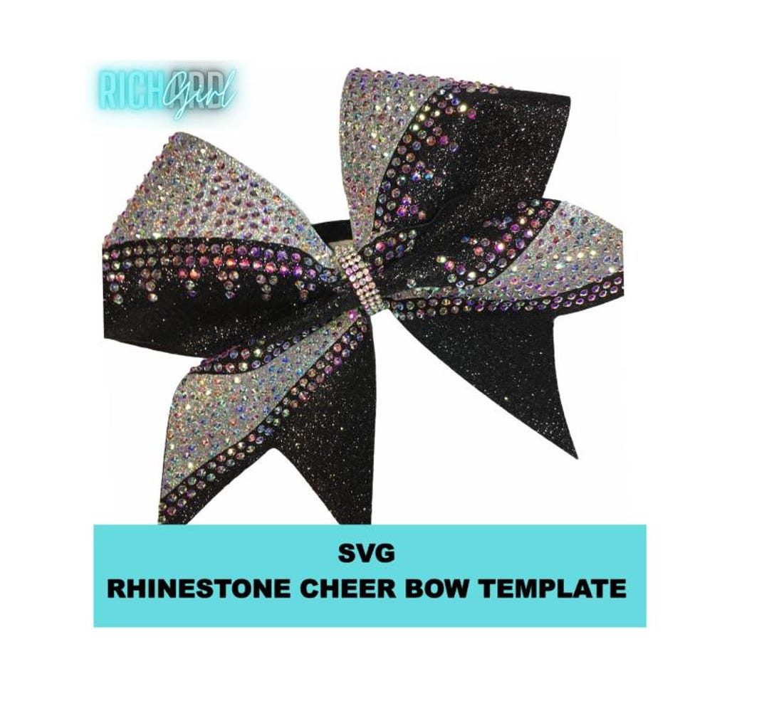 Cheer Bow Rhinestone Template SVG SAWTOOTH Design - Etsy