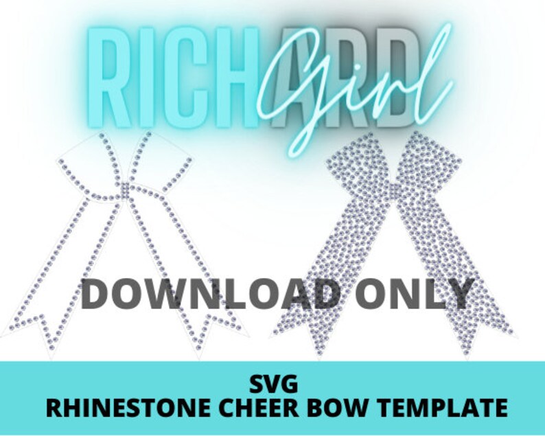 Collegiate Style Rhinestone Cheer Bow Template SVG 1.5 Width - Etsy