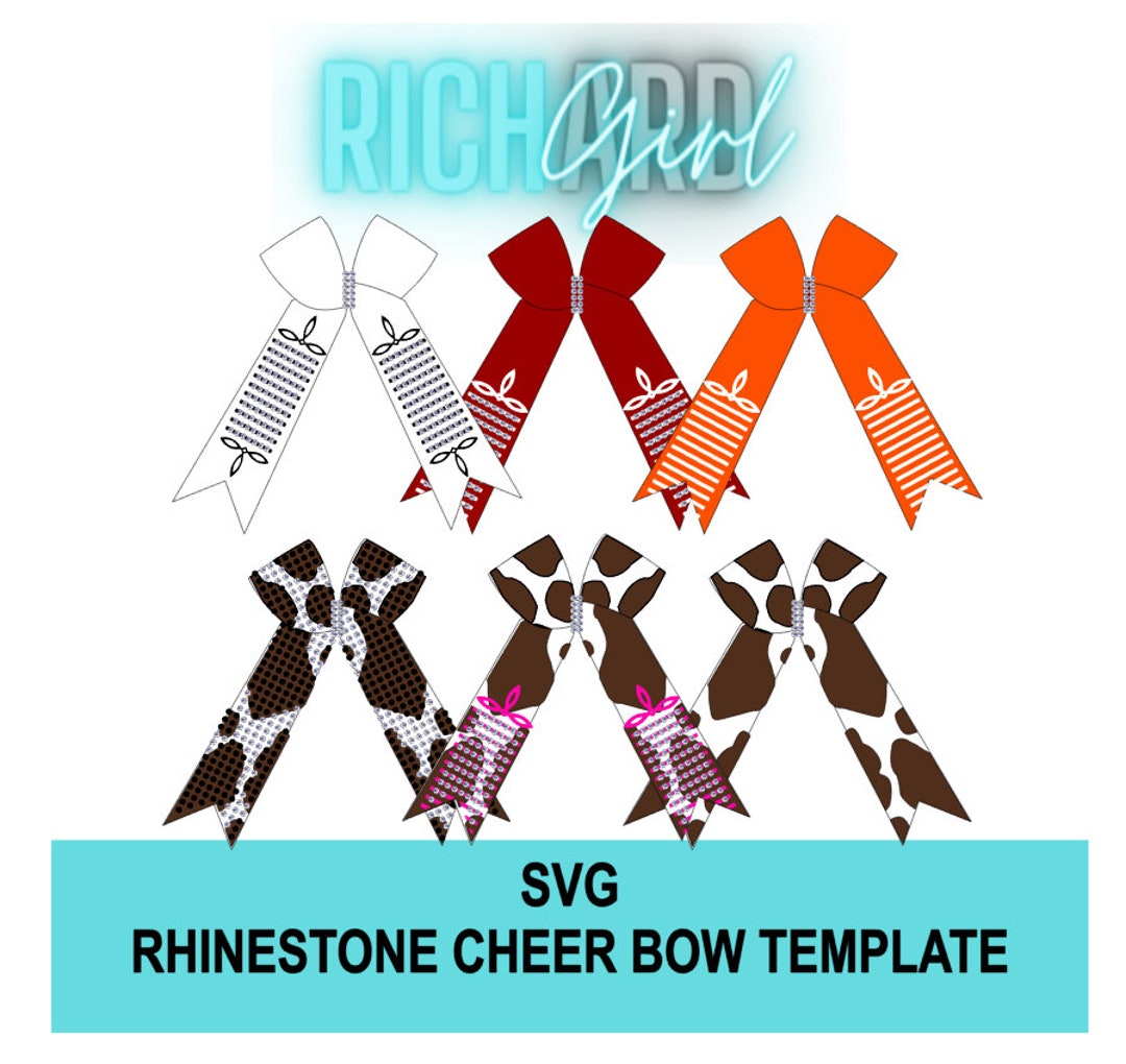Collegiate Style Pack3 "country" 1.5 Inch Cheer Bow Design With ...
