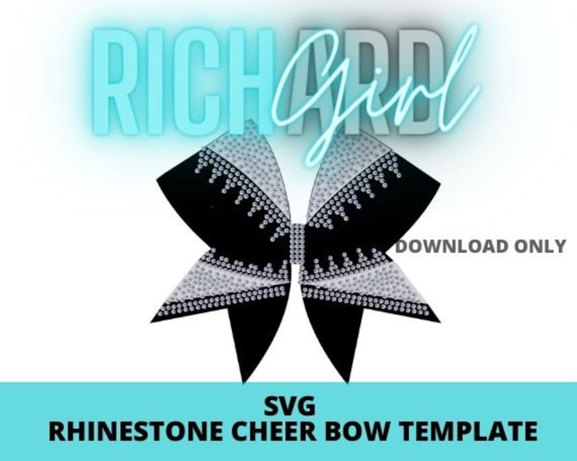 Cheer Bow Rhinestone Template SVG SAWTOOTH Design - Etsy