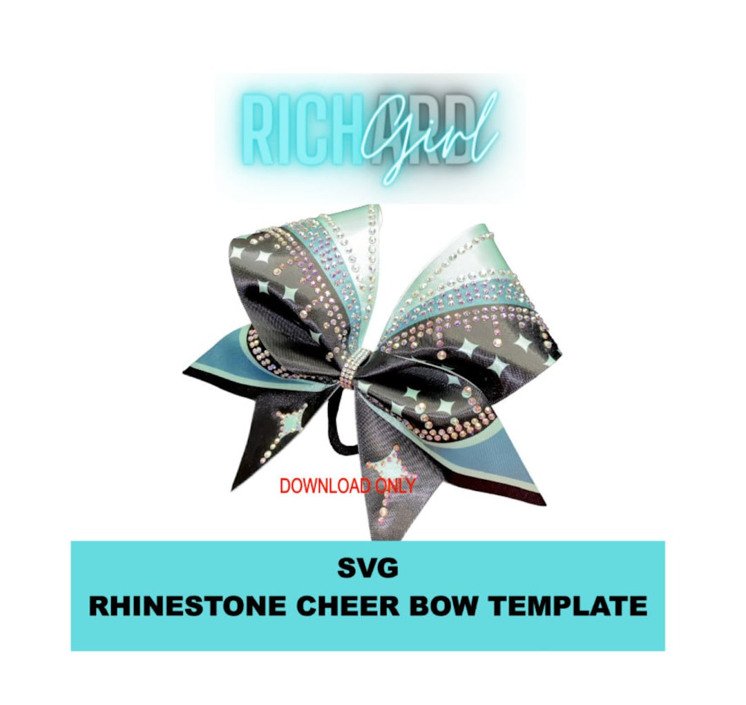 Cheer Bow Design 'sawless' Rhinestone SVG Template - Etsy