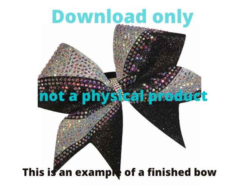 Cheer Bow Rhinestone Template SVG SAWTOOTH Design - Etsy