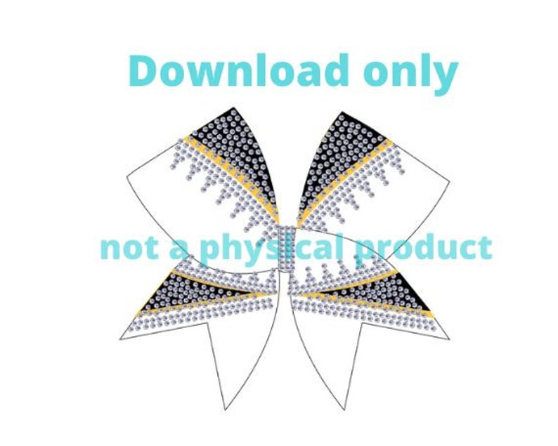 Cheer Bow Rhinestone Template SVG SAWTOOTH Design - Etsy