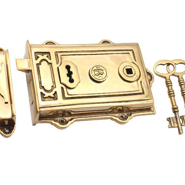 Unlacquered Brass Door Lock - Etsy