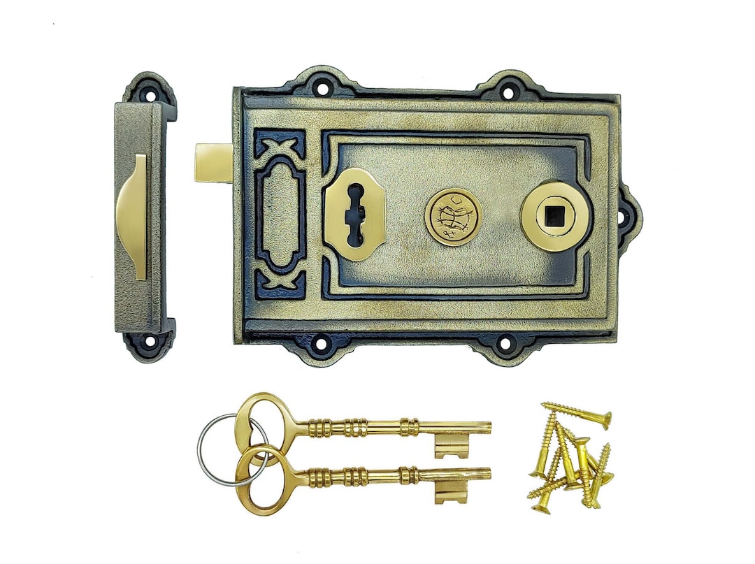 Victorian Style Dual Handed Davenport Door Rim Lock Cast Iron - Etsy