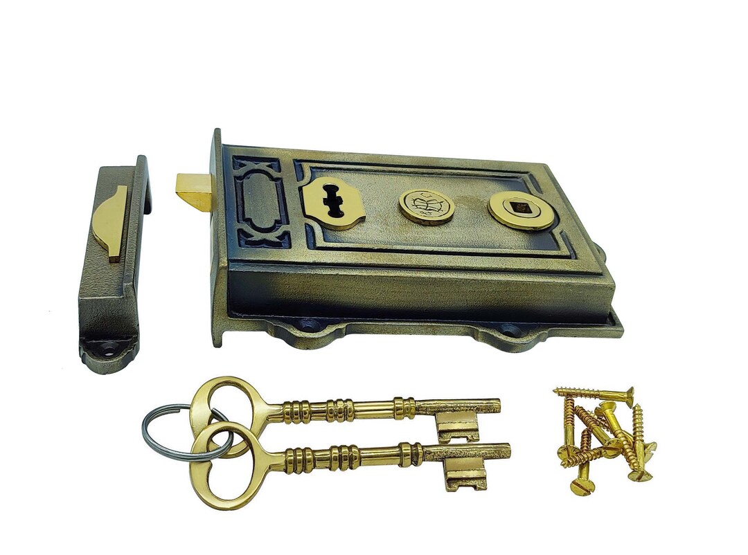 Victorian Style Dual Handed Davenport Door Rim Lock Cast Iron - Etsy