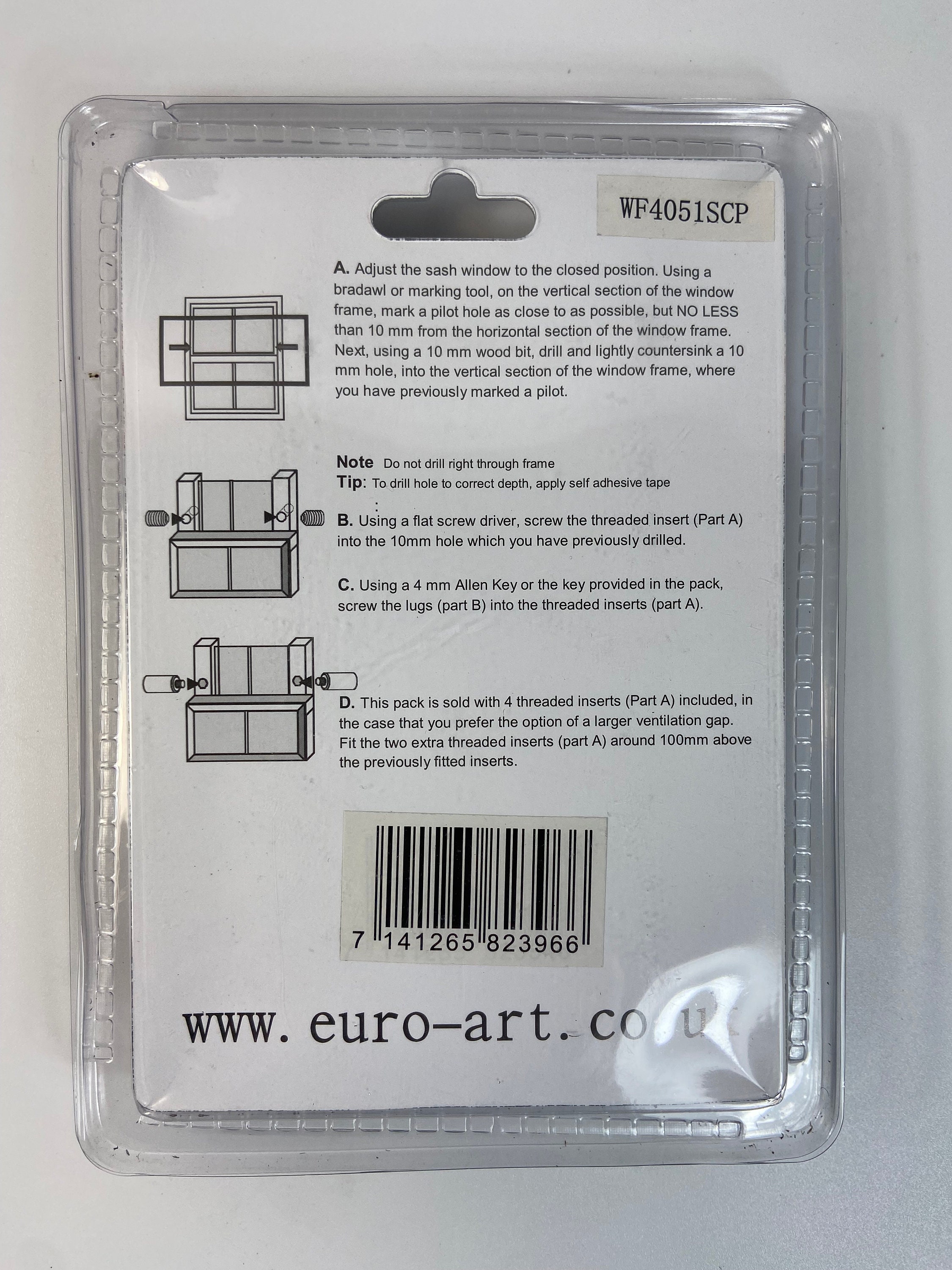 EUROART Quality Roller Heavy Duty Sash Window Stop Restrictor for Child ...