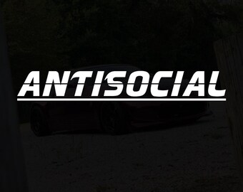 Antisocial Decal - Etsy