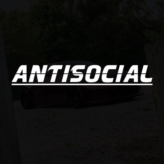 Antisocial Decal - Etsy