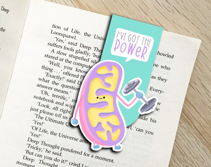 Mitochondria Magnetic Bookmark, Biology Book Mark, Cell Organelle Page ...