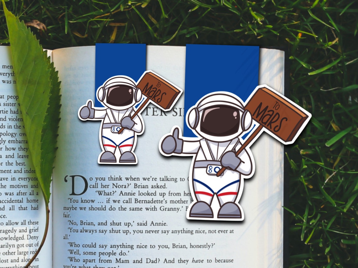 Astronaut Magnetic Bookmark Cute Science - Etsy