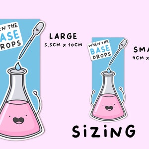 Chemistry Pun Bookmark, When the Base Drops, Acid and Alkali, Gift for ...