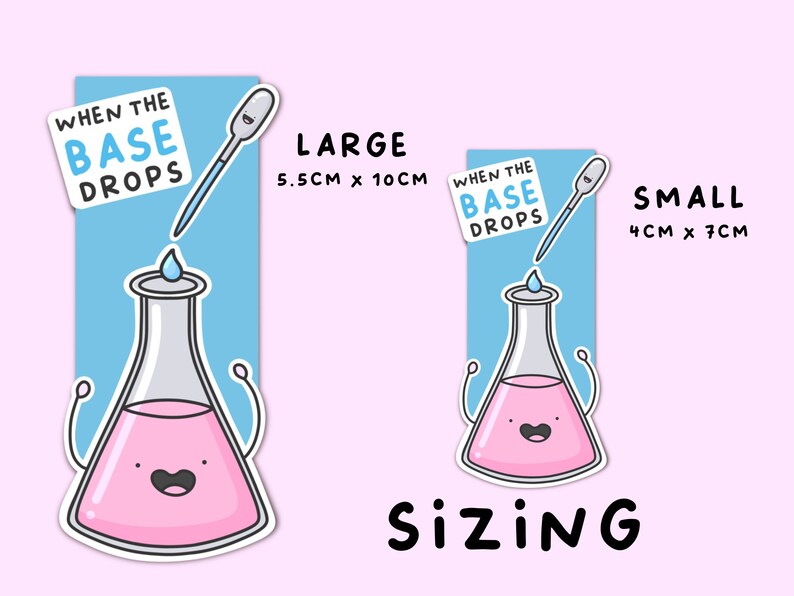 Chemistry Pun Bookmark, When the Base Drops, Acid and Alkali, Gift for ...