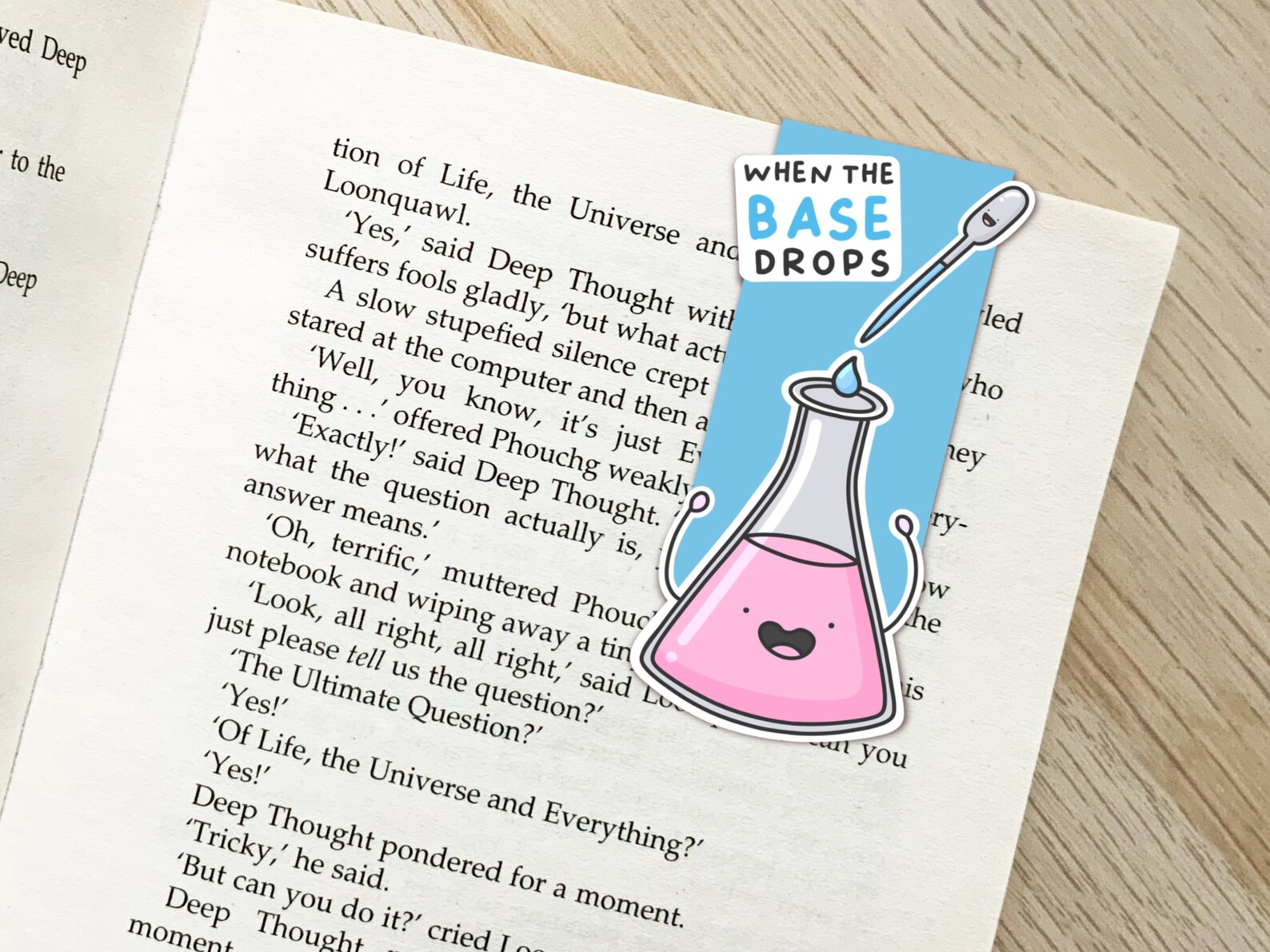 Chemistry Pun Bookmark, When the Base Drops, Acid and Alkali, Gift for ...
