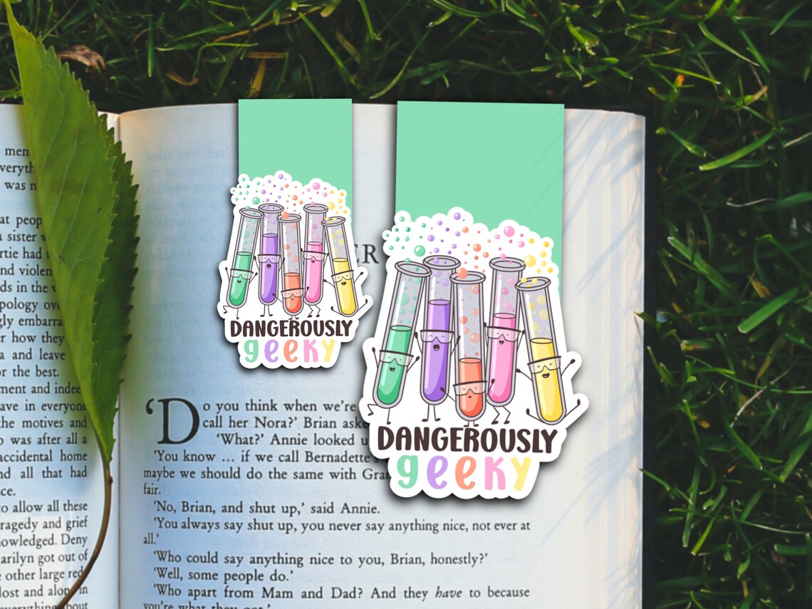 Geeky Science Magnetic Bookmark, Cute Chemistry Book Mark, Test Tubes ...